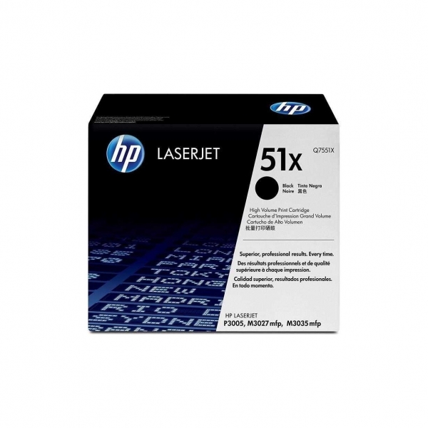 HP 51X Yüksek Kapasiteli Siyah Orijinal LaserJet Toner Kartuşu Q7551X ...